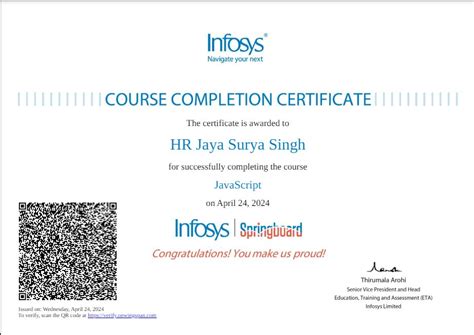 infosysspringboard javascript hr jaya surya singh
