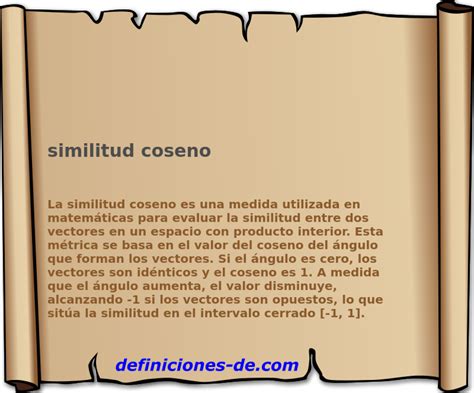 significado de similitud coseno