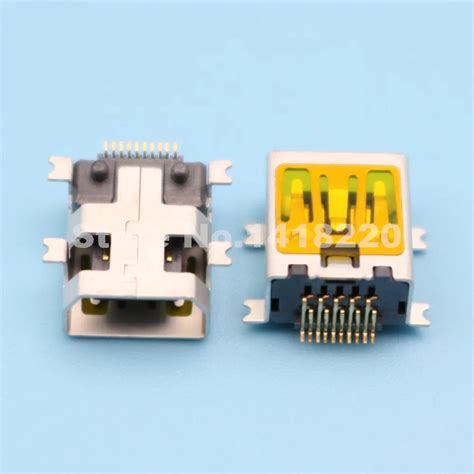 Pcs Mini Usb Female Pin Smd Smt Socket Pcb Solder Usb Connector