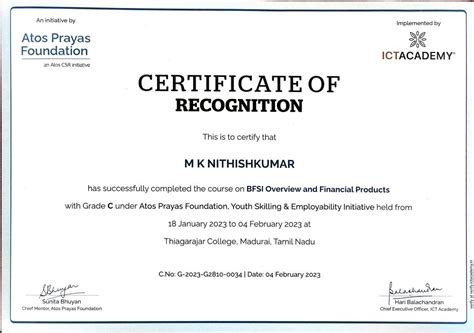 M K Nithishkumar On Linkedin Im Excited To Share That I Recently Completed A Comprehensive