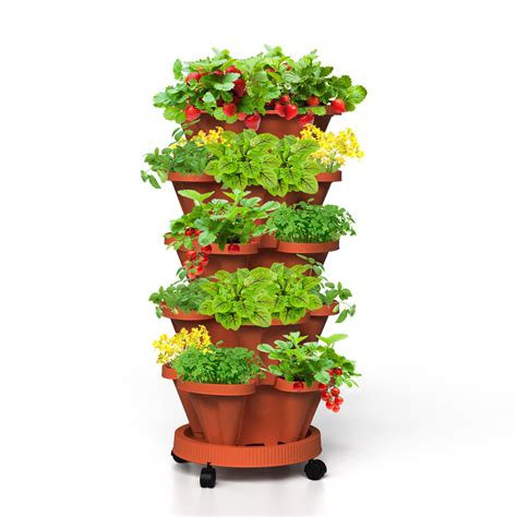 Vertical Stackable Vegetable Pots Plantblox Vertical Planters Set Of