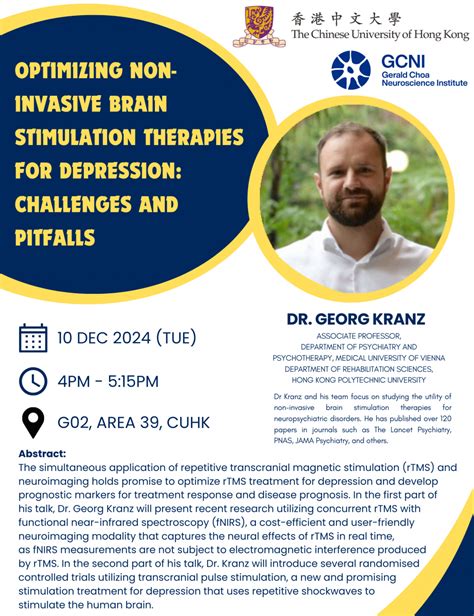 Seminar Optimizing Non Invasive Brain Stimulation Therapies For Depression Challenges And Pitfalls