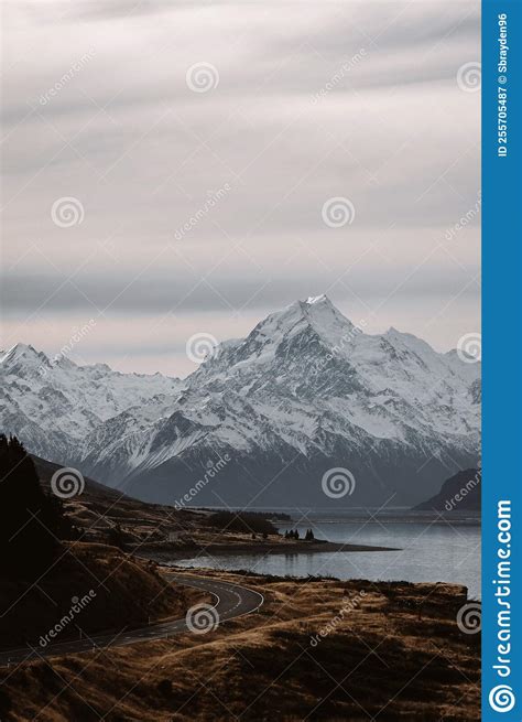View Of The Majestic Aoraki Mount Cook With The Road Leading To Mount