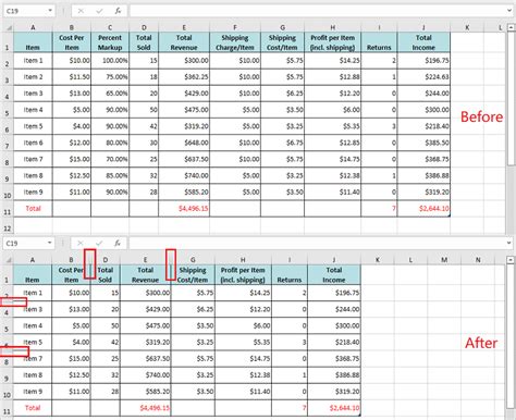 C Hide Or Show Rows And Columns In Excel