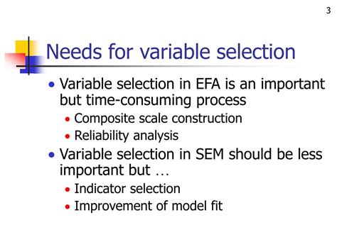 ppt all about variable selection in factor analysis and structural