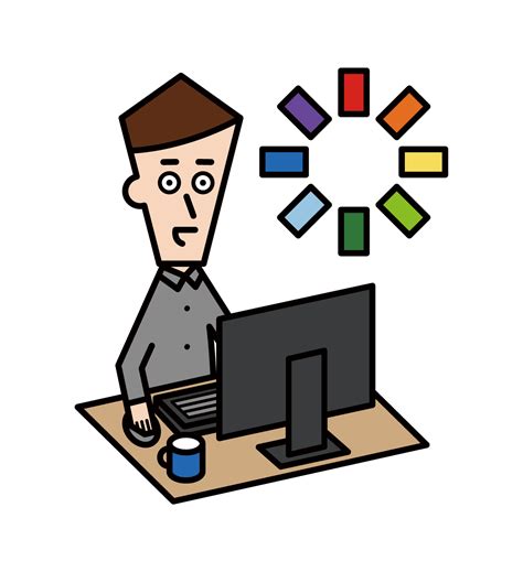 색상 팔레트 그림 무료 일러스트 소재집 Kukukeke