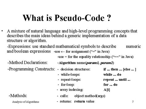 Analysis Of Algorithms Running Time Pseudocode Analysis Of