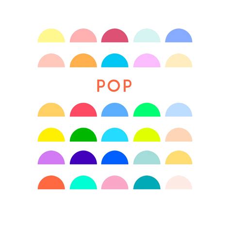 Pop Procreate Swatch Color Palette 30 Brightly Colored Pop Etsy