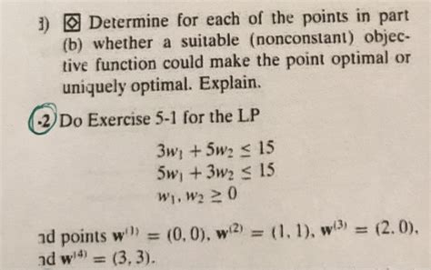 Exercises 5 1 Consider The Linear Constraints B
