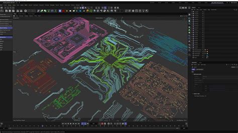 C4d电路主板零件预设插件 玩酷cg