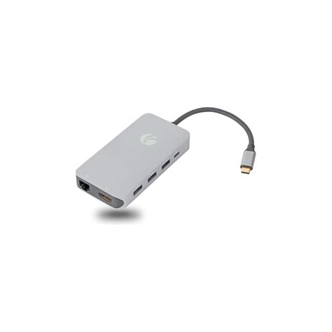 Кабель адаптер Vcom Usb3 1 Type C M Hdmi Rj45 4 Usb3 0 Sd Tf Pd Charging Aluminum Shell Cu431m