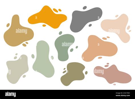 Set Of Earth Color Blob Shape Design Vector Stock Vector Image And Art