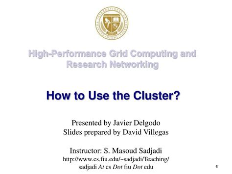 PPT High Performance Grid Computing And Research Networking PowerPoint Presentation ID
