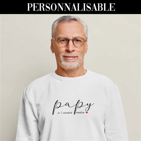 Sweat Papy Monstres Personnalisable Assortis Moi