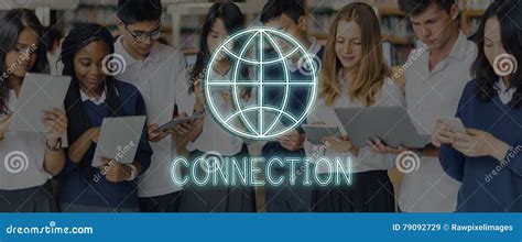 Global Connection Communication Networking Graphic Concept Stock Image
