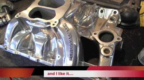 Polishing a Pontiac Edelbrock Performer RPM Intake Manifold - YouTube
