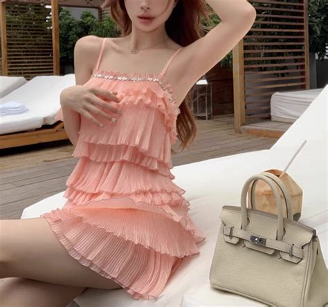 스톤 주름 캉캉 미니 원피스 끈 나시 미니 원피스 나시 미니 원피스 플리츠 미니 원피스 주름 미니 원피스 스톤 나시 원피스 캉캉 원피스 섹시 원피스 글램 원피스 Bj 여캠