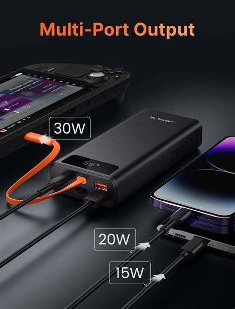 Ampire Store Jsaux Power Bank 20000mah 65w With Usb C Charging Cable