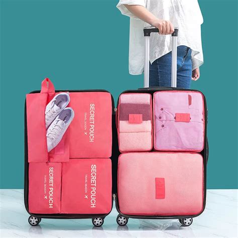 6pcs Travel Storage Bag Set For Clothes Tidy Organizer Wardrobe