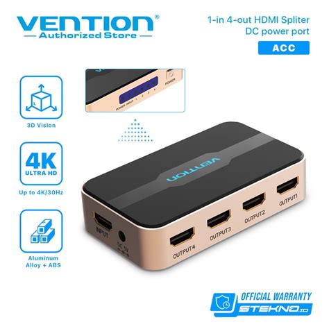 Jual Vention Hdmi Splitter 1 Input 4 Output 3d 4k 30hz Hdmi Proyektor