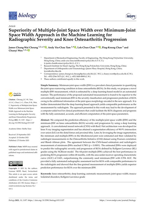 pdf superiority of multiple joint space width over minimum joint