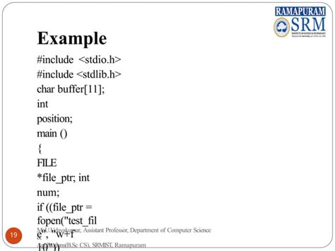 File Handling In C Programming Unit 51 Ppt