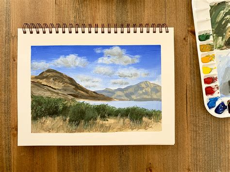 Gouache Landscape Painting Tutorial