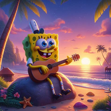 Spongebob With A Ukulele By Coolcoin12 On Deviantart
