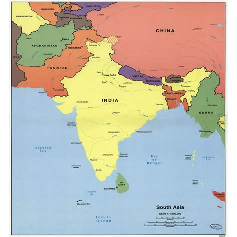 Asia Political Map With Capitals