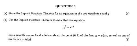 solved a state the implicit function theorem for an