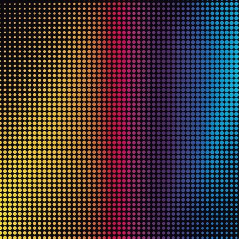 Rainbow Color Halftone Pattern On Black Background Premium Ai