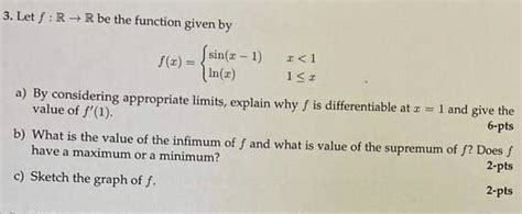 Solved Let F R→r ﻿be The Function Given