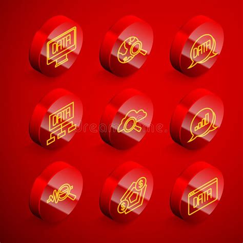 Set Line Data Analysis Search Globe Cloud Computing Pie Chart Infographic Data And Financial