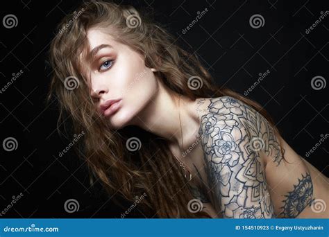 Young Woman With Tattoo Stock Image Image Of Magnificent 154510923