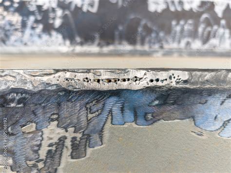 Porosity Or Cluster Porosity In Welded Defect Of Welding With Process
