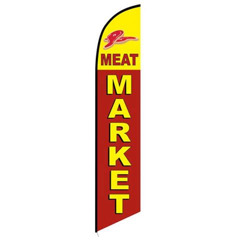Meat Market Feather Flag Nation Wide Flags