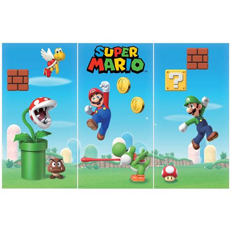 Super Mario Bros Birthday Scene Setter 1 Count Party Supplies Party Expert