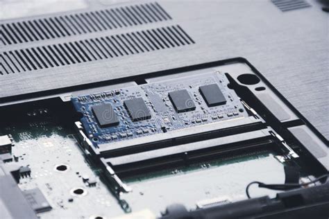 Ram Random Access Memory In Memory Slot Stock Image Image Of Circuit