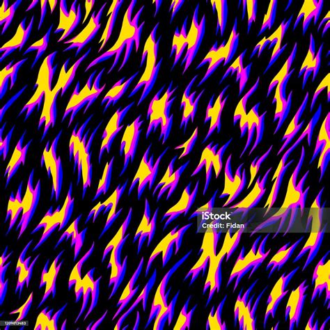 벡터 원활한 추상 손으로 그린 라인 패턴입니다 물결 모양의 멀티 컬러 불꽃 요소 블랙 원활한 벡터 배경 직물 섬유 커버 광고