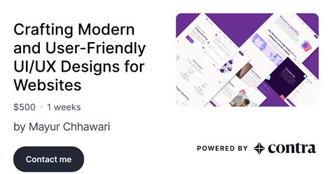 Crafting Modern And User Friendly Uiux Designs For Websites By Mayur