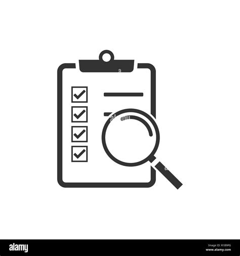 Checking Checklist Document List Verification Icon Vector Illustration Flat Stock Vector