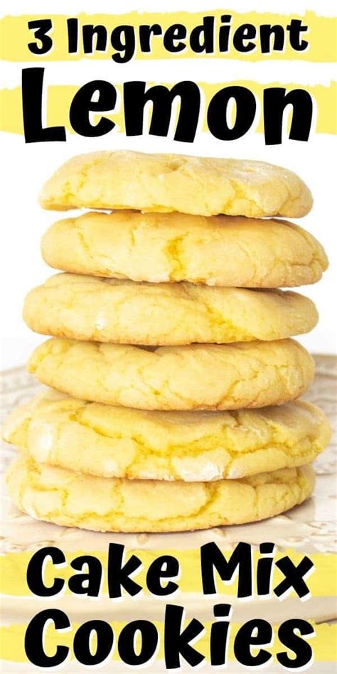 Easy Lemon Cake Mix Cookies Only 3 Ingredients