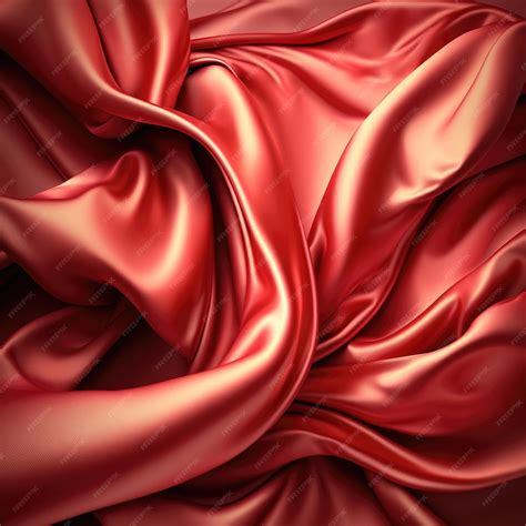 Premium Photo Glistening Creamy Red Silk Texture Backround Realistic