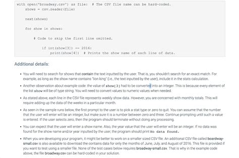 Use Python Please Please Make Sure To Read Through
