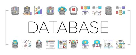 Premium Vector Database Administrator Server Icons Set Vector