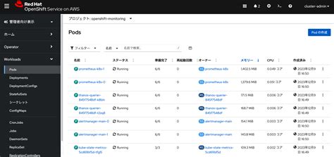 モニタリング OpenShift Handson