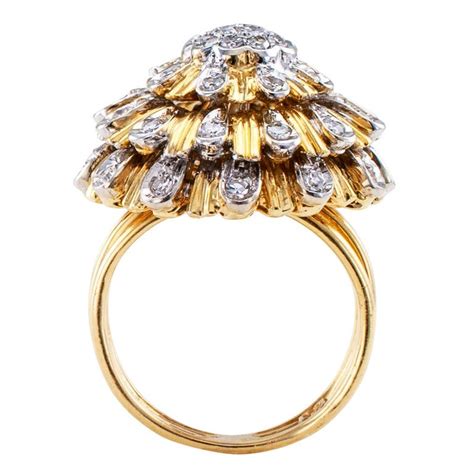 Diamond Gold Cocktail Ring At 1stdibs Gold Cocktail Rings