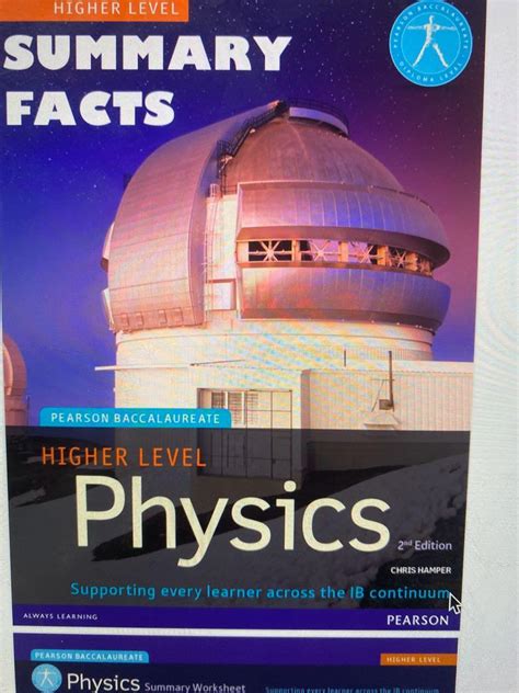 Ib Higher Level Hl Physics Pearson Second Edition Textbook By Chris