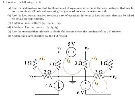 Solved Consider The Following Circuit Use The Node Voltage Method To