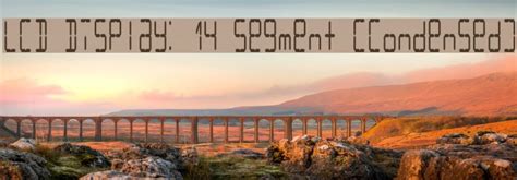 lcd display 14 segment condensed font